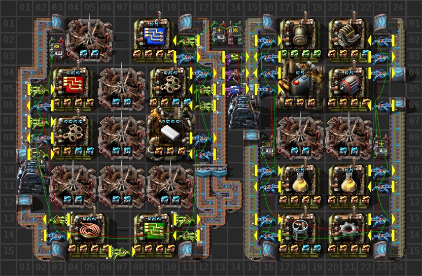 Compact Yellow Science, End-Game Materials, 30spm, 24x15 - FactorioBin