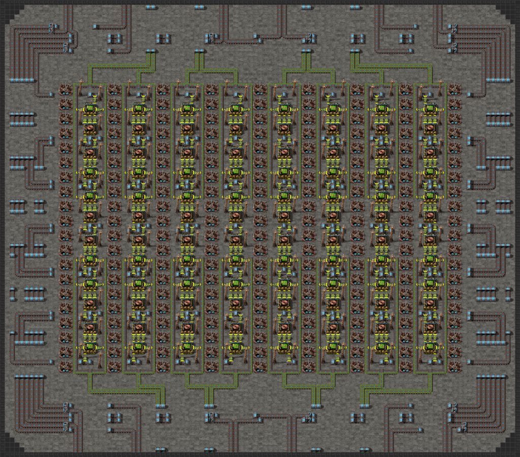 Green circuits factory - 48+48 assemblers - beaconed - FactorioBin