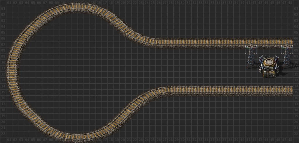 Modular snapping rail blueprints with roboports - Deadend - FactorioBin
