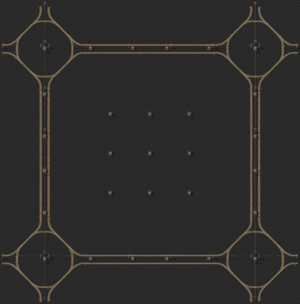 example simple train grid - FactorioBin