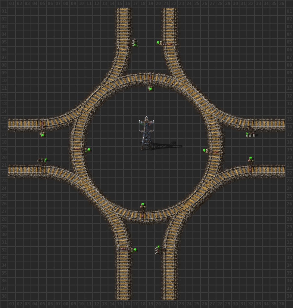 4Way 2Lane LHD (left-straight only) - left_straight only roundabout ...
