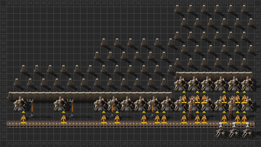 Wall Progression - Blueprint - FactorioBin