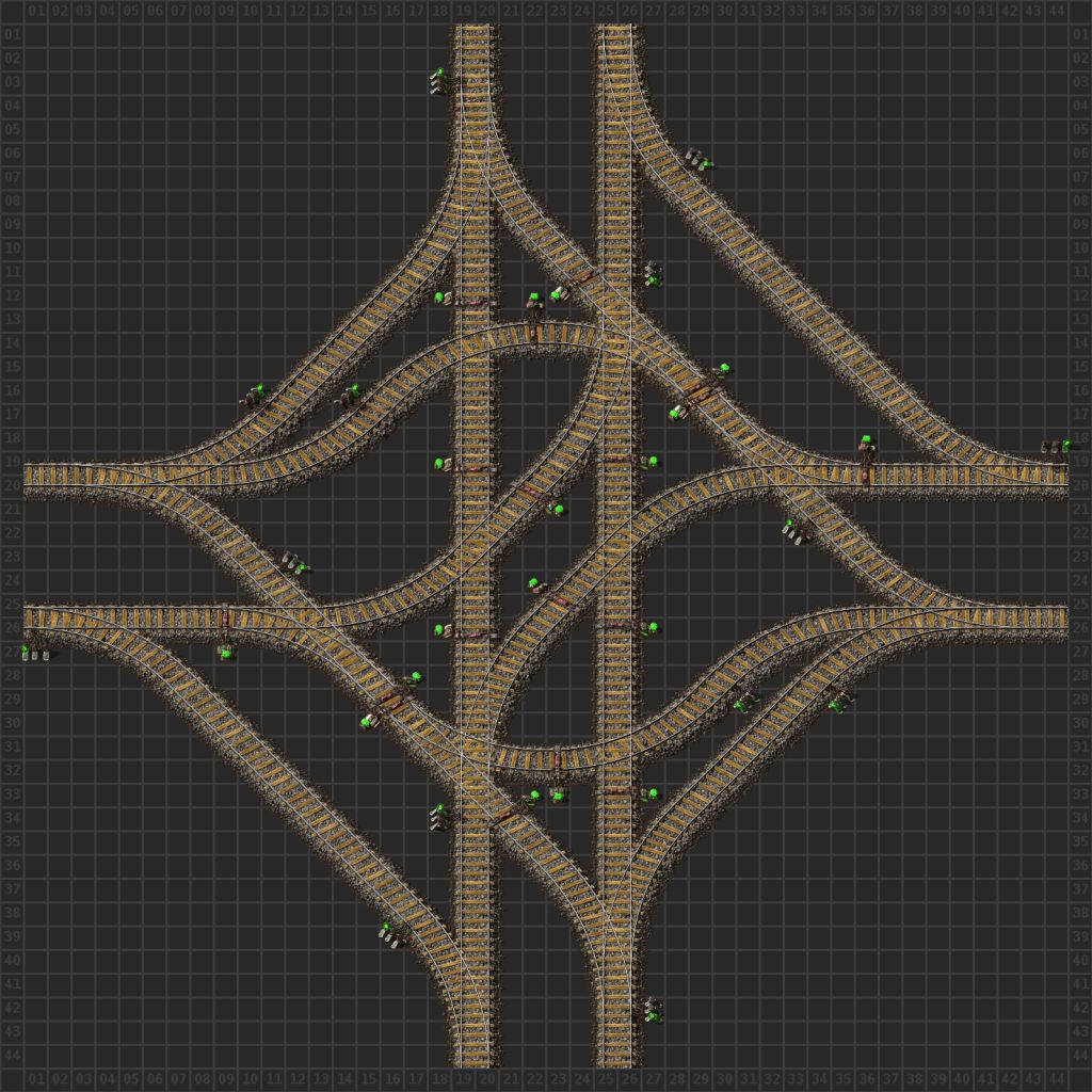 Compact mixed cross intersection - Compact Mixed Cross B - FactorioBin