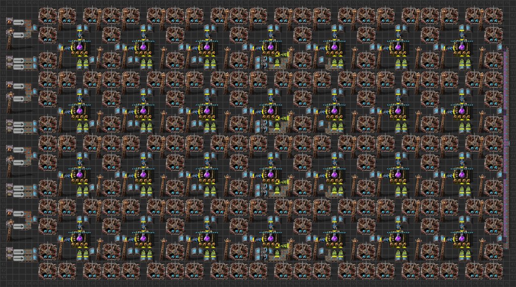 Purple science 12 - [item=production-science-pack] 12 beacons - FactorioBin