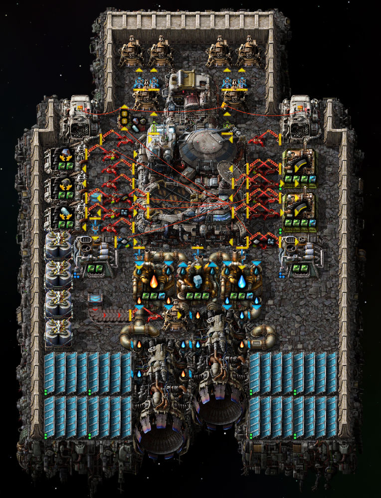 Compact Spaceship - Liberty Spaceship - FactorioBin