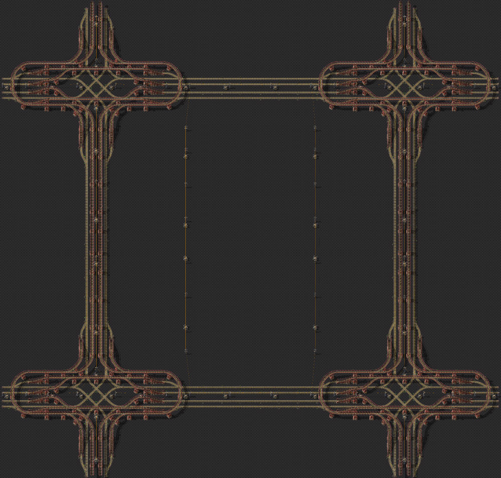 4 Lane Rail Block by TheGarbanzo - 4 Lane Rail Block - FactorioBin