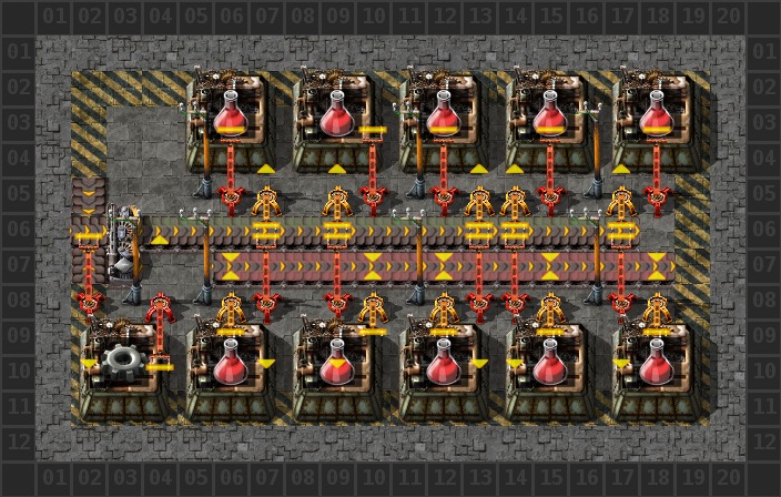 Red Science [60/m] [18x10] - FactorioBin