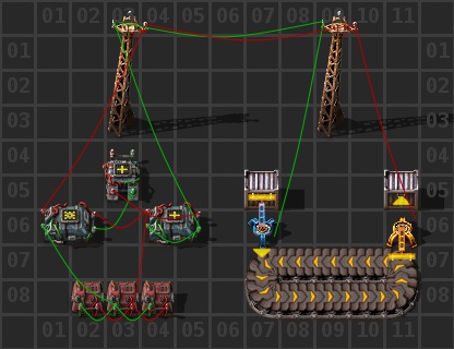 Simple Sushi Controller (2 Combinator Variant) - Sushi 2 Combinators - FactorioBin