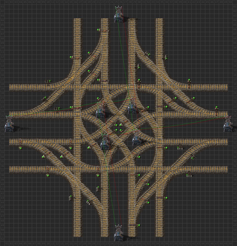 RHD 4-way Celtic crossing - Crossing - FactorioBin
