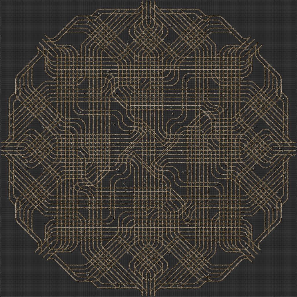 8-way, 4-lane intersection - 8-way, 4-lane intersection - FactorioBin