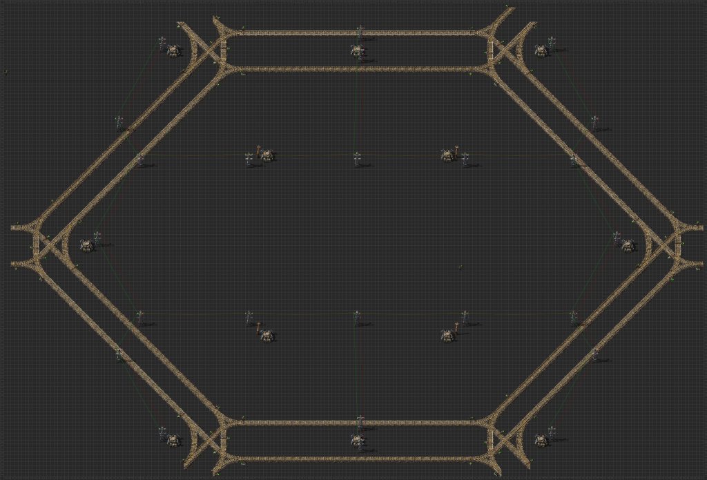 Hexagonal Rails system - fuly tileable, w/roboports and red & green ...