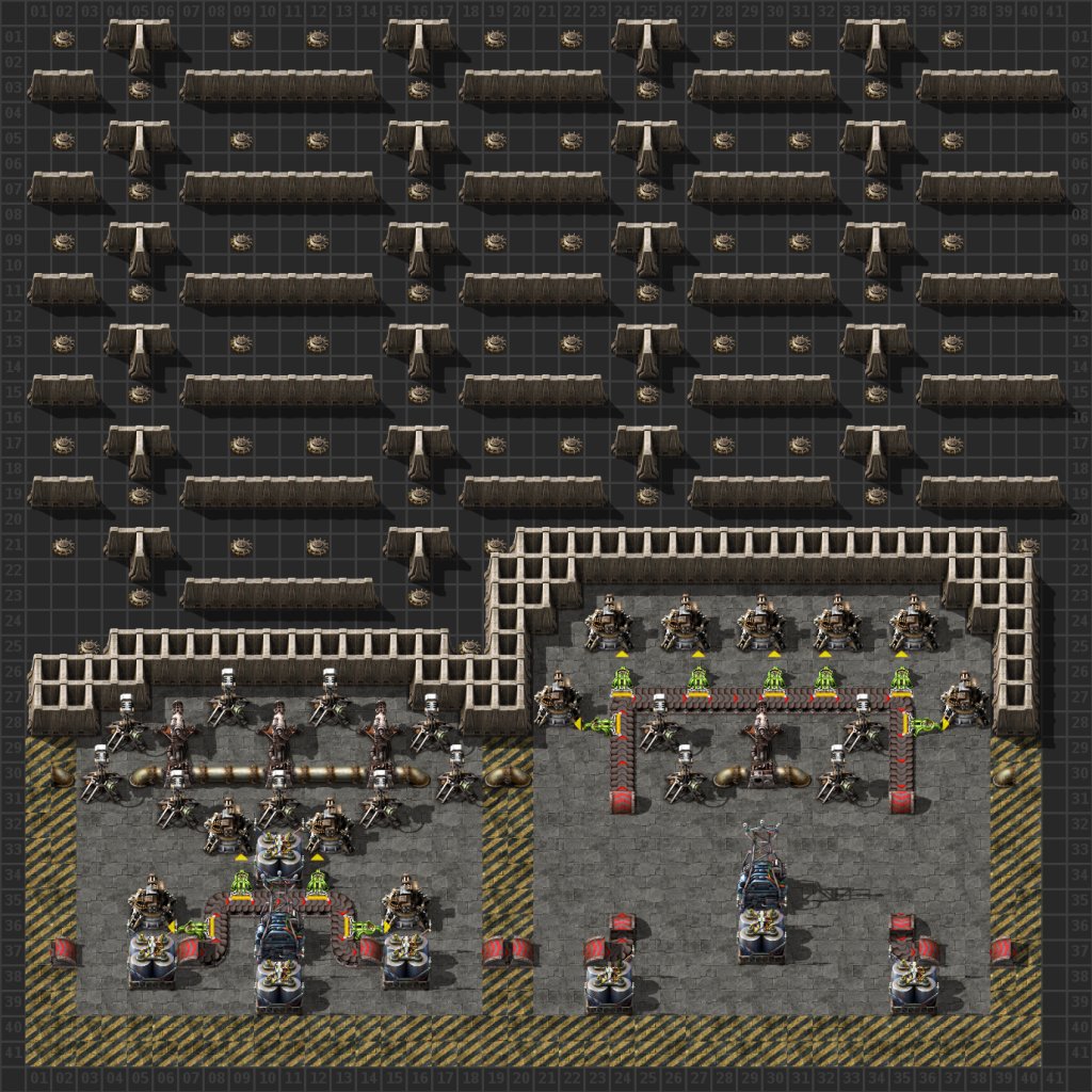 The factory must defend ! - Straight - FactorioBin