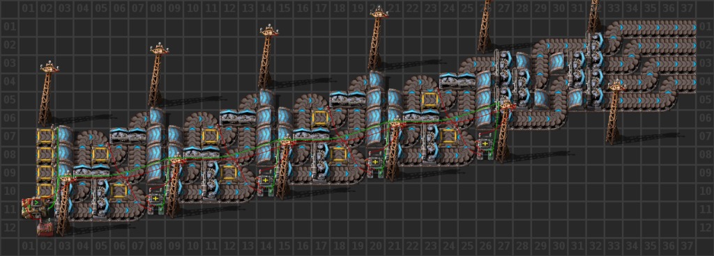 Skew 4 belt balancer - FactorioBin