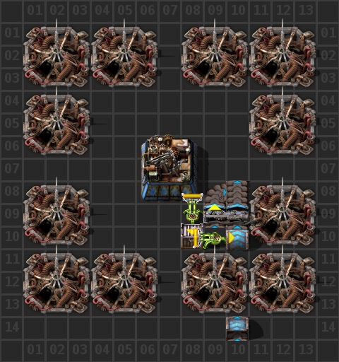 Buffered Output w/ 12 Beacon Assembler - Blueprint - FactorioBin