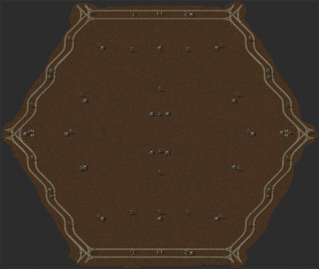 Hexagonal City block - Beehive Keystoned - FactorioBin